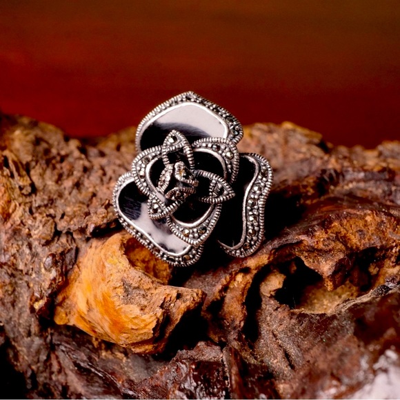 Jewelry | Stunning Beautiful Rose Ring Sterling Silver Vol 925 | Poshmark